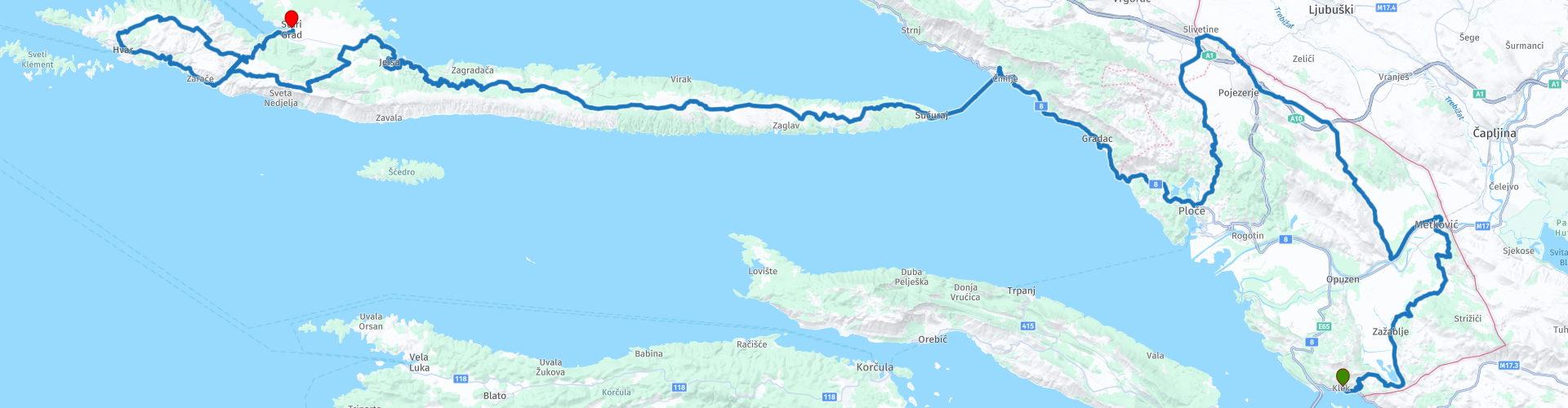 Dalmatia Hvar from Klek | The largest verified route archive thanks to ...